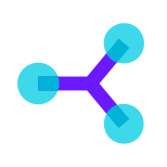 Connect icon in Color Glass Style