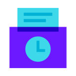 Time Card icon in Color Glass Style