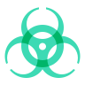 Biohazard icon in Ice Cream Style