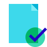 Check File icon in Cute Outline Style