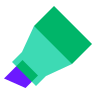 Chisel Tip Marker icon in Gradient Line Style