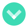 Down Button icon in Gradient Line Style