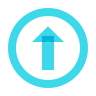 Scroll Up icon in Gradient Line Style