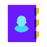 Contacts icon in Cute Outline Style