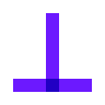 Perpendicular Symbol icon in Color Glass Style