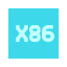 X86 icon in Ice Cream Style