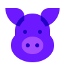 Swine icon in Ice Cream Style