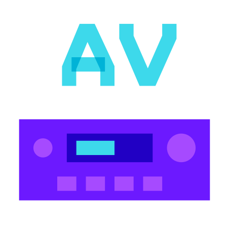 AV Receiver icon in Color Glass Style