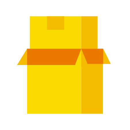 Big Parcel icon in Color Glass Style