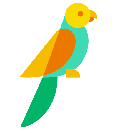 Budgie icon in Color Glass Style