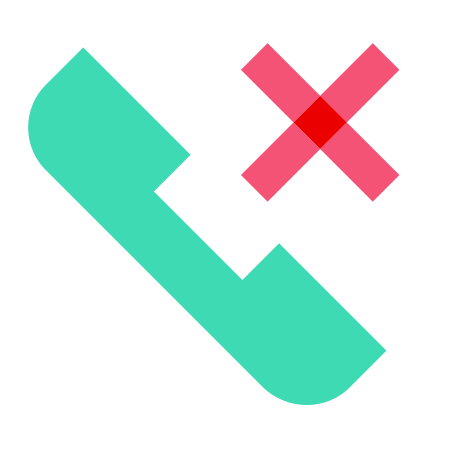Call Disconnected icon in Color Glass Style