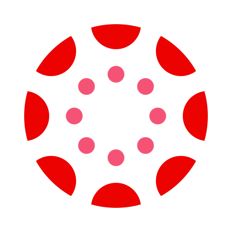 Canvas Student icon in Color Glass Style