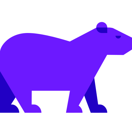 Capybara icon in Color Glass Style
