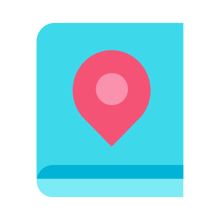 City Guide icon in Color Glass Style