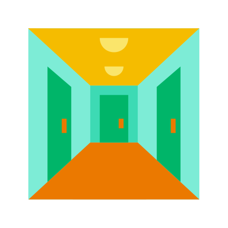 Corridor icon in Color Glass Style