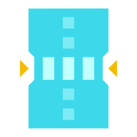 Curb Extension icon in Color Glass Style
