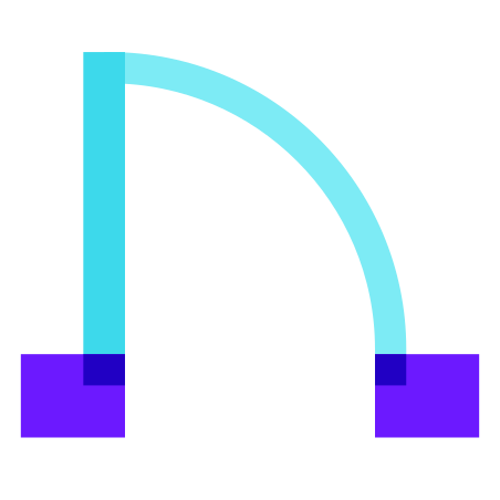 Door Symbol icon in Color Glass Style