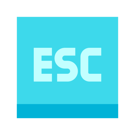 Esc icon in Color Glass Style