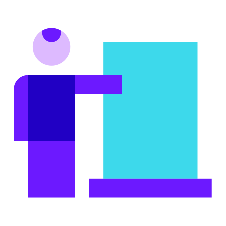 Exhibitor icon in Color Glass Style