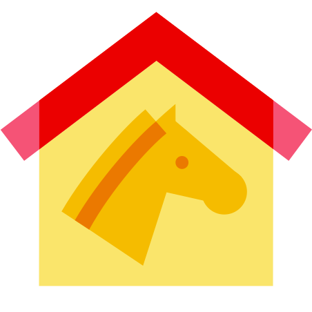 Horse Stable icon in Color Glass Style