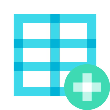 Insert Table icon in Color Glass Style