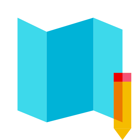 Map Editing icon in Color Glass Style