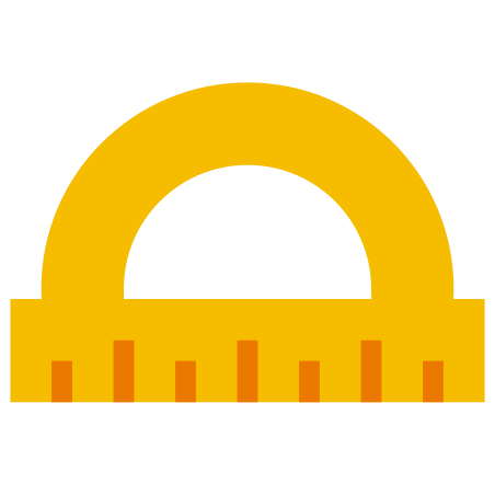 Measurement Tool icon in Color Glass Style