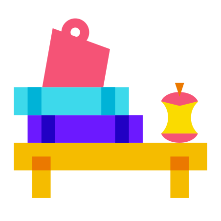 Messy Shelf icon in Color Glass Style