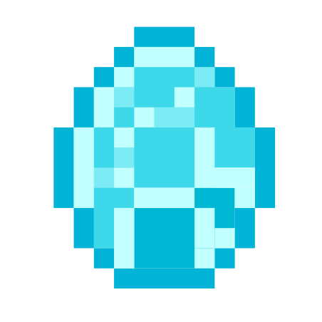 Minecraft Diamond icon in Color Glass Style
