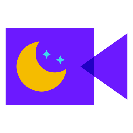 Night Camera icon in Color Glass Style