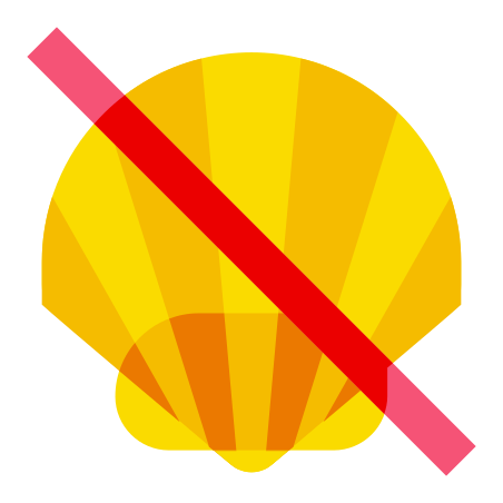 No Shellfish icon in Color Glass Style