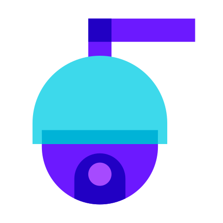 PTZ Camera icon in Color Glass Style