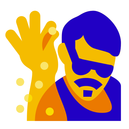 Salt Bae icon in Color Glass Style