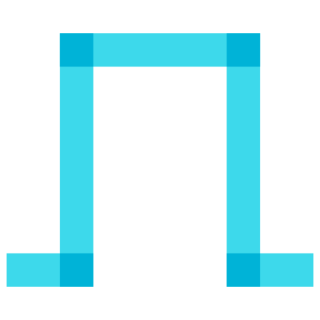 Square Wave icon in Color Glass Style