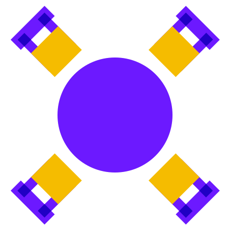Table Top View icon in Color Glass Style