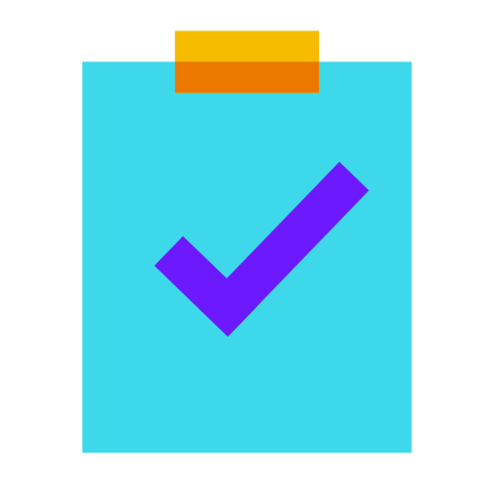 Task Completed icon in Color Glass Style