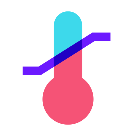Temperature Sensitive icon in Color Glass Style