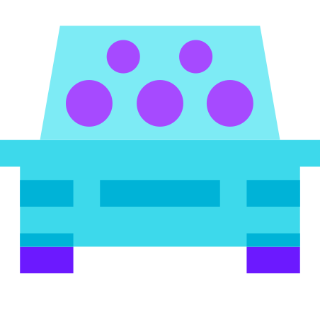 Vanpool icon in Color Glass Style