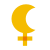 Lilith Symbol icon in Color Glass Style