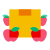 Prepositions Around icon in Color Glass Style