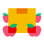 Prepositions Around icon in Color Glass Style