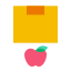 Prepositions Under icon in Color Glass Style