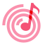 Wynk Music icon in Color Glass Style