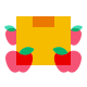 Prepositions Around icon in Color Glass Style