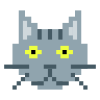 Pixel Cat icon in Color Style