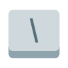 Reverse Solidus Key icon in Color Style