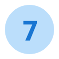 Circled 7 icon in Color Style
