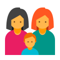 Family Two Women icon in Color Style