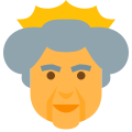 Queen Elizabeth icon in Color Style