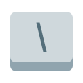 Reverse Solidus Key icon in Color Style